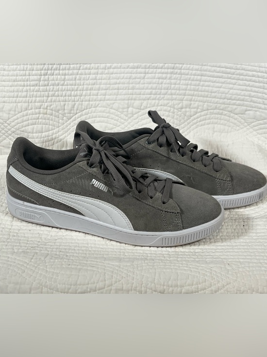 Puma | Shoes | Puma Mens Charcoal Suede Sneakers With White Formstrip ...